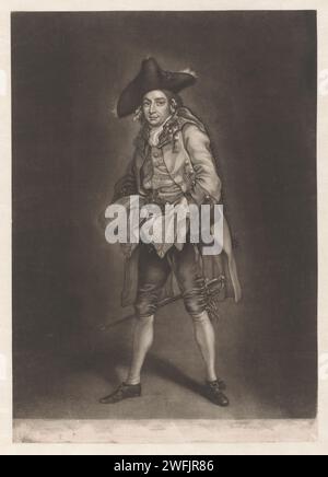 Portrait of Henry Woodward as the Lord from Lethe, James Mcardell ...