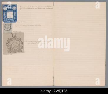 Vignette with the coat of arms of C. de Koning Tilly Haarlemmer oil ...