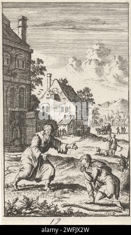 Return of the Lost Son, Jan Luyken, 1712 print Amsterdam paper etching the parable of the ...