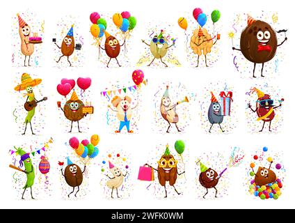 Cute pinata cartoon characters vector illustrations set. Mexican toys ...