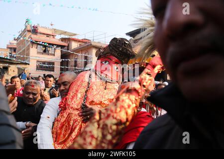 Nepal s Red God returns back to Patan Devotees carry the chariot of ...
