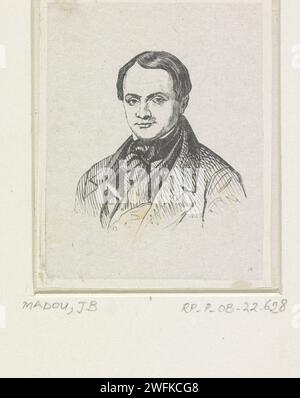 Self-portrait of Jean Baptiste Madou, draughtsman: Jean Baptiste Madou ...