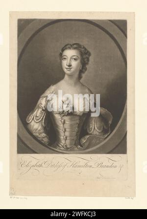 Portrait of Elizabeth Gunning, Duchess Van Hamilton, John Faber (II ...
