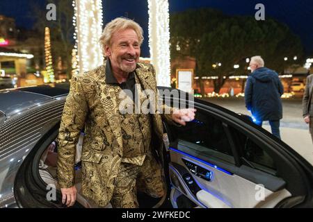 Rust, Germany. 31st Jan, 2024. Thomas Gottschalk arrives at the Hotel ...