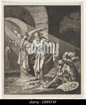 Liberation of Peter from prison, Jan Luyken, 1712 print Amsterdam paper ...
