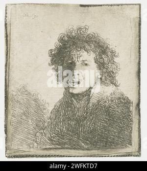 Self-Portrait Open Mouthed, As If Shouting: Bust, Rembrandt van Rijn ...