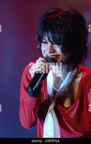 Milan Italy 2006-04-24 : Dolcenera, Italian singer, during the live ...