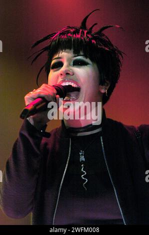 Milan Italy 2003-12-20 : Dolcenera, Italian singer, during the live ...