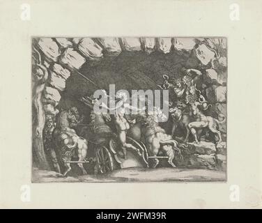 Pluto goes into the underworld, Giulio Bonasone, After Giulio Romano ...