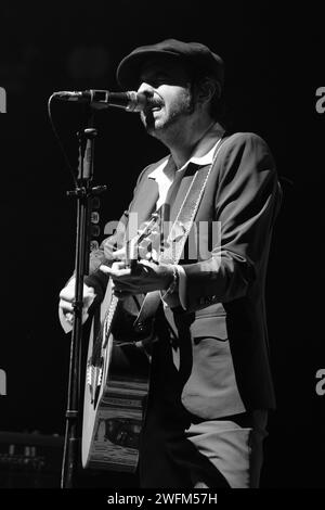 the singer Juancho Conejo Torres of the band Sidecars performs during ...
