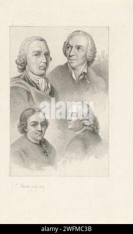 Portraits of Pieter Barbiers, Jan Punt, Joseph Marinkle and Petrus ...