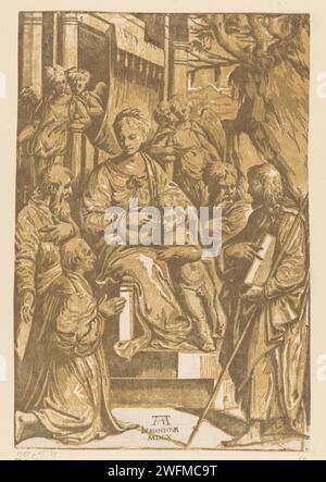 Maria with child surrounded by saints, Alessandro Gandini, after ...