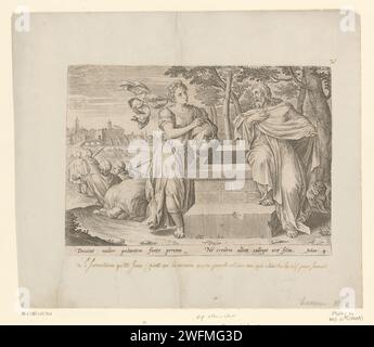 Christ and the Samaritan woman, Hans Collaert (I), after Ambrosius ...