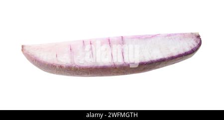 Piece of purple daikon radish isolated on white Stock Photo - Alamy