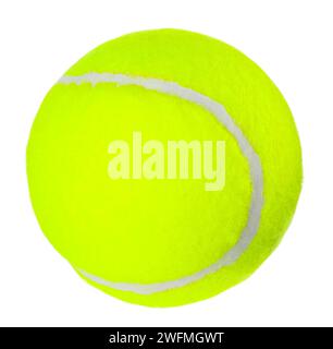 One tennis ball isolated on a white background. Raster illustration ...