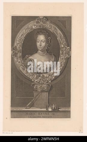 Portrait of Queen Maria Stuart van Scotland, Pieter van Gunst, After ...