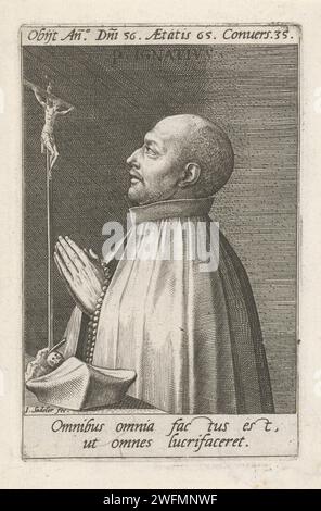 Portret Van Ignatius van Loyola, Johann Sadeler (I), 1580 print The H ...