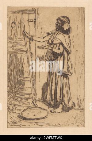 Begging figure with walking staff, possibly in Morocco, Hendrik ...