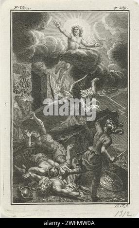 Resurrection of Christ, Jacob Folkema, 1702 - 1767 print Christ has risen from his grave and ...