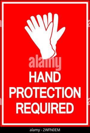 Caution Hand Protection Required Sign Stock Vector Image & Art - Alamy