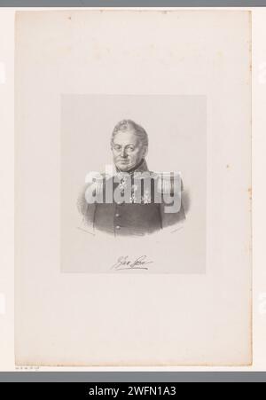 Portrait of Josephus Jacobus van Geen, David Welle, 1846 print A wreath ...