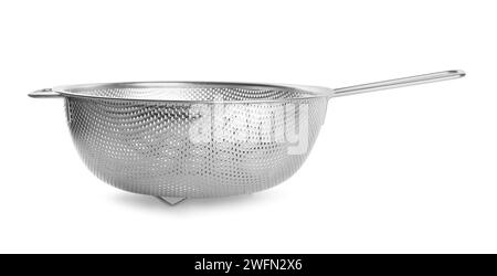 New clean sieve isolated on white. Cooking utensils Stock Photo - Alamy