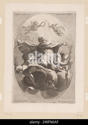 Jozefs dood, Michel Dorigny, after Simon Vouet, 1640 print paper engraving / etching the foster ...