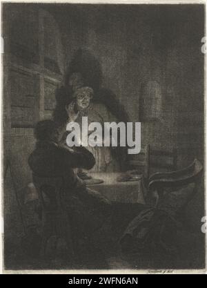 Meal in Emmaus, Arnold Houbraken, After Rembrandt van Rijn, 1670 - 1719 ...