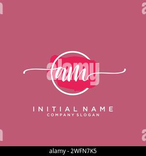 AM Initial handwriting with circle template Stock Vector Image & Art ...