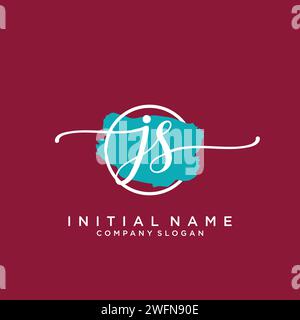 JS Initial handwriting logo with circle Stock Vector Image & Art - Alamy
