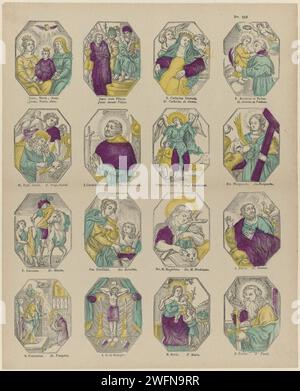 Religious performances, 1800 - 1833 print Leaf with 8 religious ...