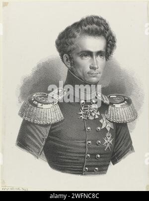 Portrait of Frederik, Prince of the Netherlands, Anonymous, A. Riisch ...