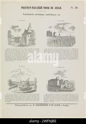 Inventions, 1850 - 1881 print Leaf with 4 performances of Dutch ...