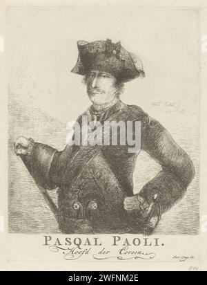 Portrait of Pasquale Paoli, Hendrik Kobell, 1768 print Portrait of ...