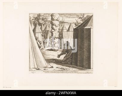 God appears to Moses in a smoke column, Giovanni Wenzel, After Filippo ...