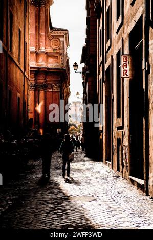 Rome streetscape, Italy Stock Photo - Alamy
