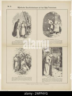 Biblical histories from the Old Testament, 1871 - 1908 print Leaf with ...