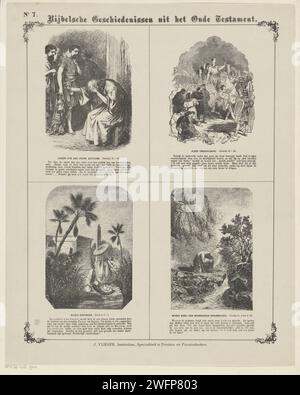 Biblical histories from the Old Testament, 1871 - 1908 print Leaf with ...
