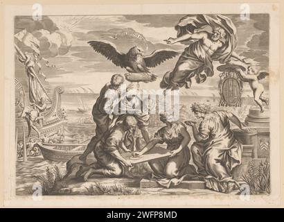 Allegory on foreign rule with Geografia and Jupiter, Charles Audran ...