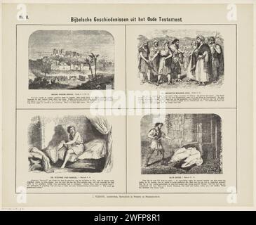 Biblical histories from the Old Testament, 1871 - 1908 print Leaf with ...