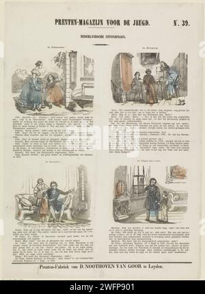 Inventions, 1850 - 1881 print Leaf with 4 performances of Dutch ...