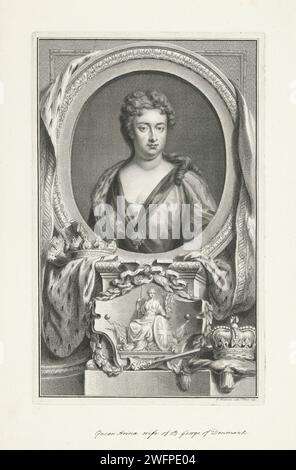 Portrait of Anna Stuart, Queen of England and Scotland, Anonymous, 1733 ...