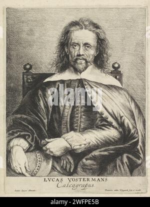 Lucas Vorsterman (Engraver) Portrait Jan Lievens. Copper engraving ...