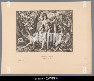 Apollo and Marsyas and the Judgment of Midas: at right Midas with the ...