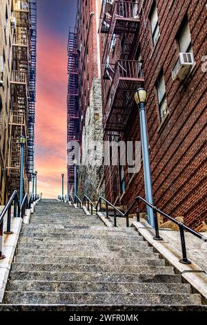 Vertical photo of the Joker stairs in the famous Bronx neighborhood of ...