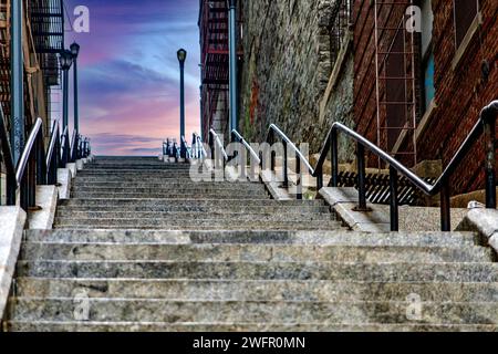 The famous stairs of the Joker with a beautiful sky in the famous ...