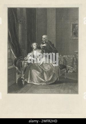 Tartuffe or the hypocritical cheaper, Jacob Houbraken, after Cornelis ...