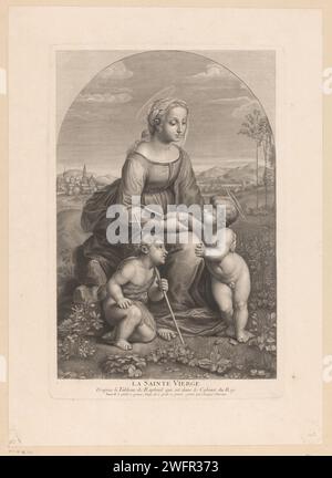 Maria puts Kind in Johannes de Doper, François Chauveau, 1623 - 1676 ...