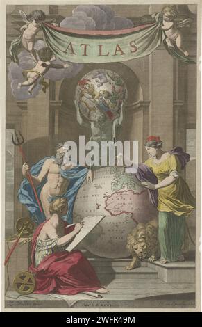 Neptunus and Cybele next to a Globe, Jan van Munnickhuysen, After ...