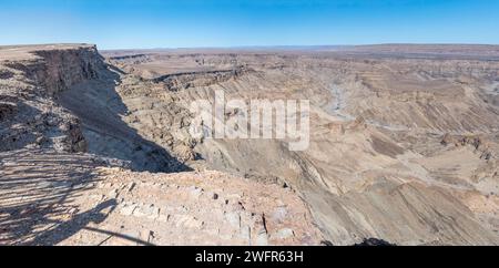 aerial landscape with escarpment worn slopes and meandering dry ...